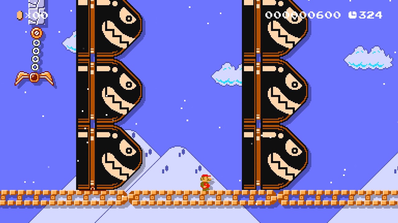Super Mario Maker 2 - The Great Wall of Banzai Bills (0'53''766) - YouTube