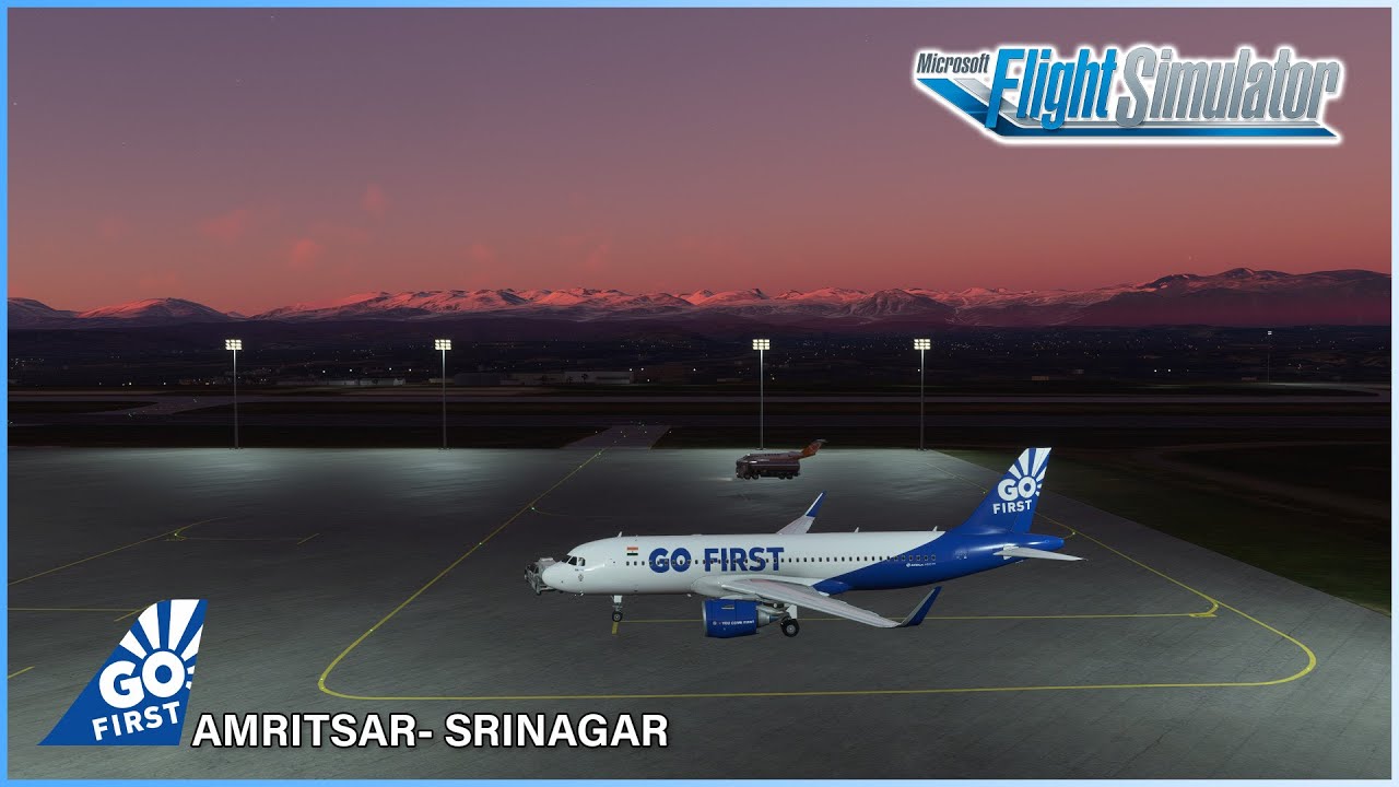 Go First GOW2403 - Amritsar to Srinagar | A32NX in MSFS 2020 - YouTube