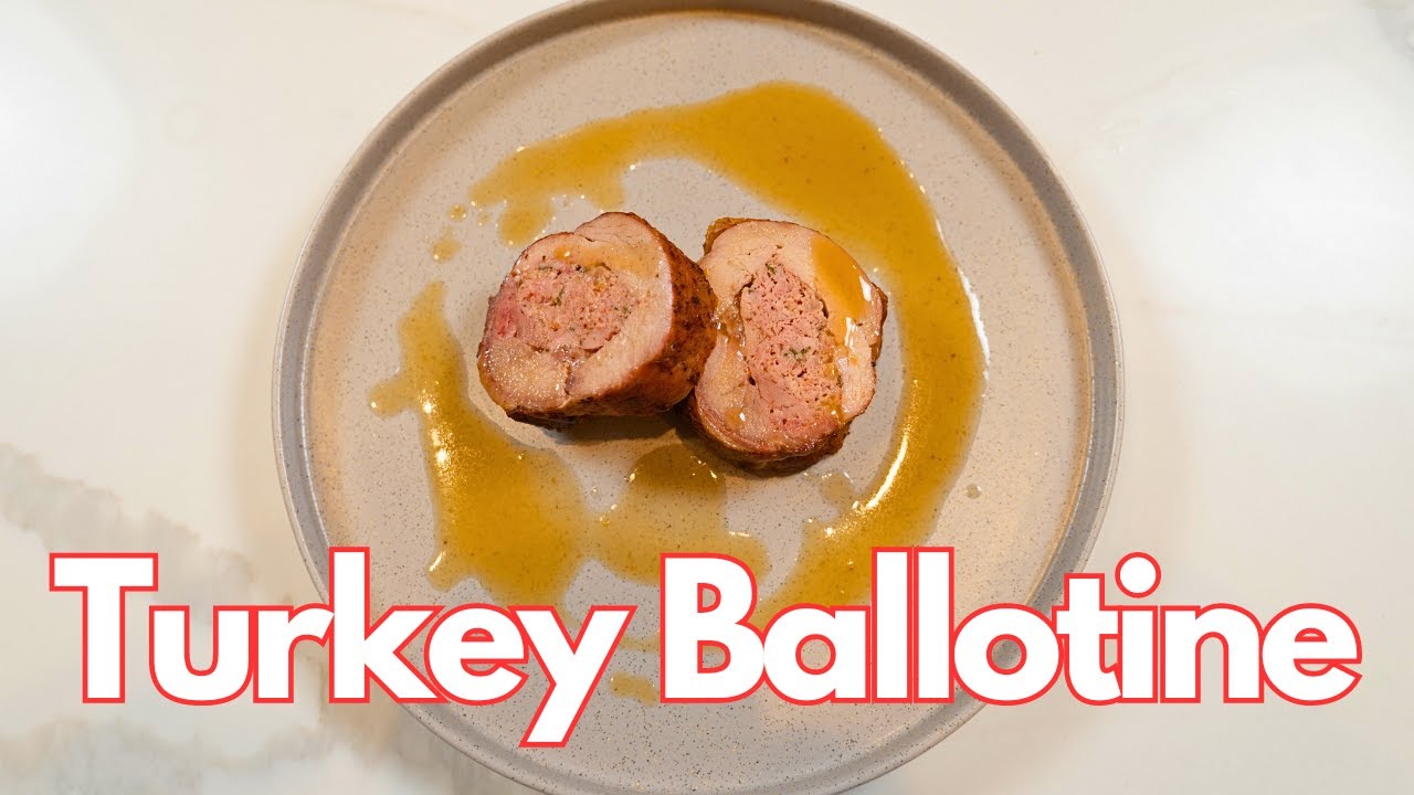 Turkey Leg Ballotine stuffed with pork (perfect for Christmas) - YouTube