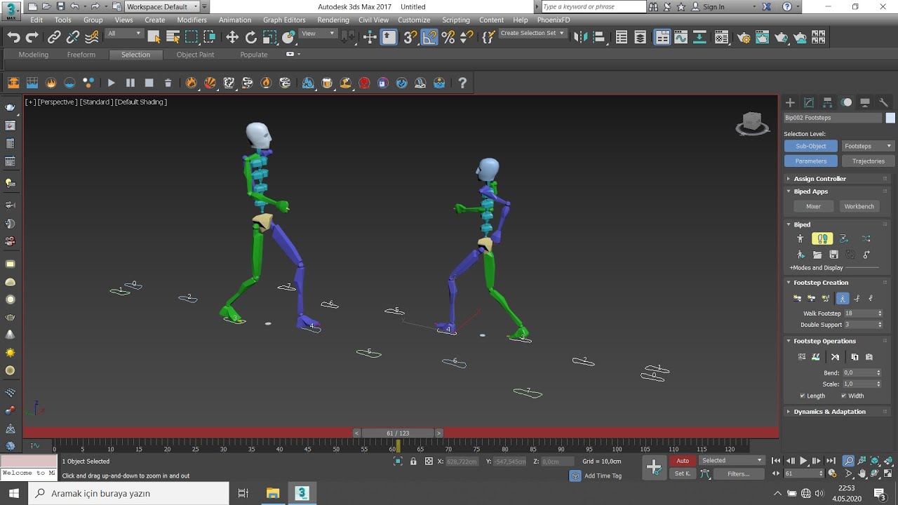 38) 3Ds Max Biped Training Moves Animation Tutorial - YouTube