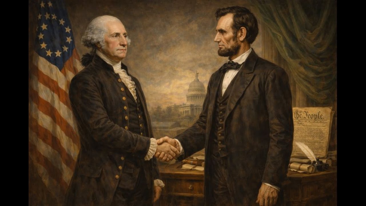 George Washington Meets Abraham Lincoln – A Historic Moment (AI ...