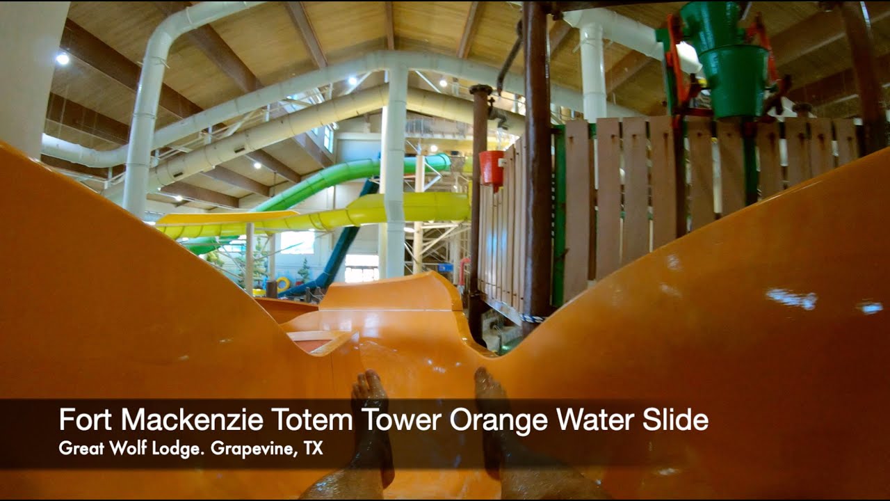 Fort Mackenzie Totem Tower Orange Waterslide. Great Wolf Lodge ...