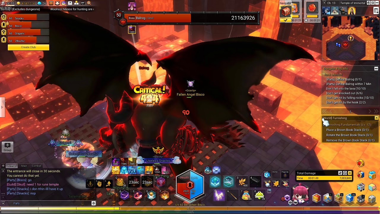 Maplestory 2 (gms2) Balrog [3min 52sec, S rank] w/ Bisco & guildmates ...