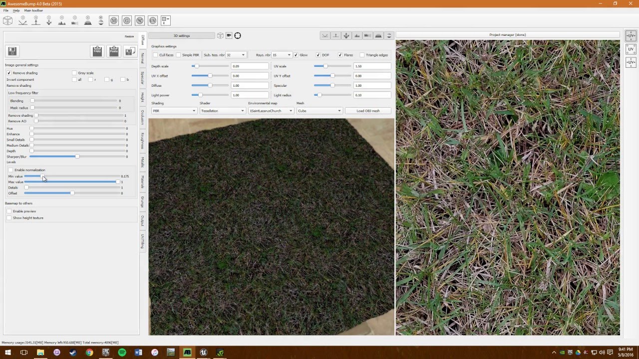 Grass Material in Awesome Bump - YouTube