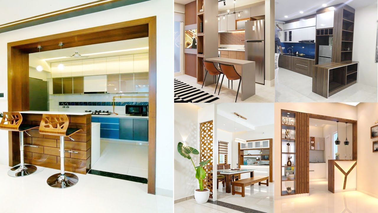 Top 40+ Modern Kitchen Partition ideas | Latest Open Kitchen Partition ...