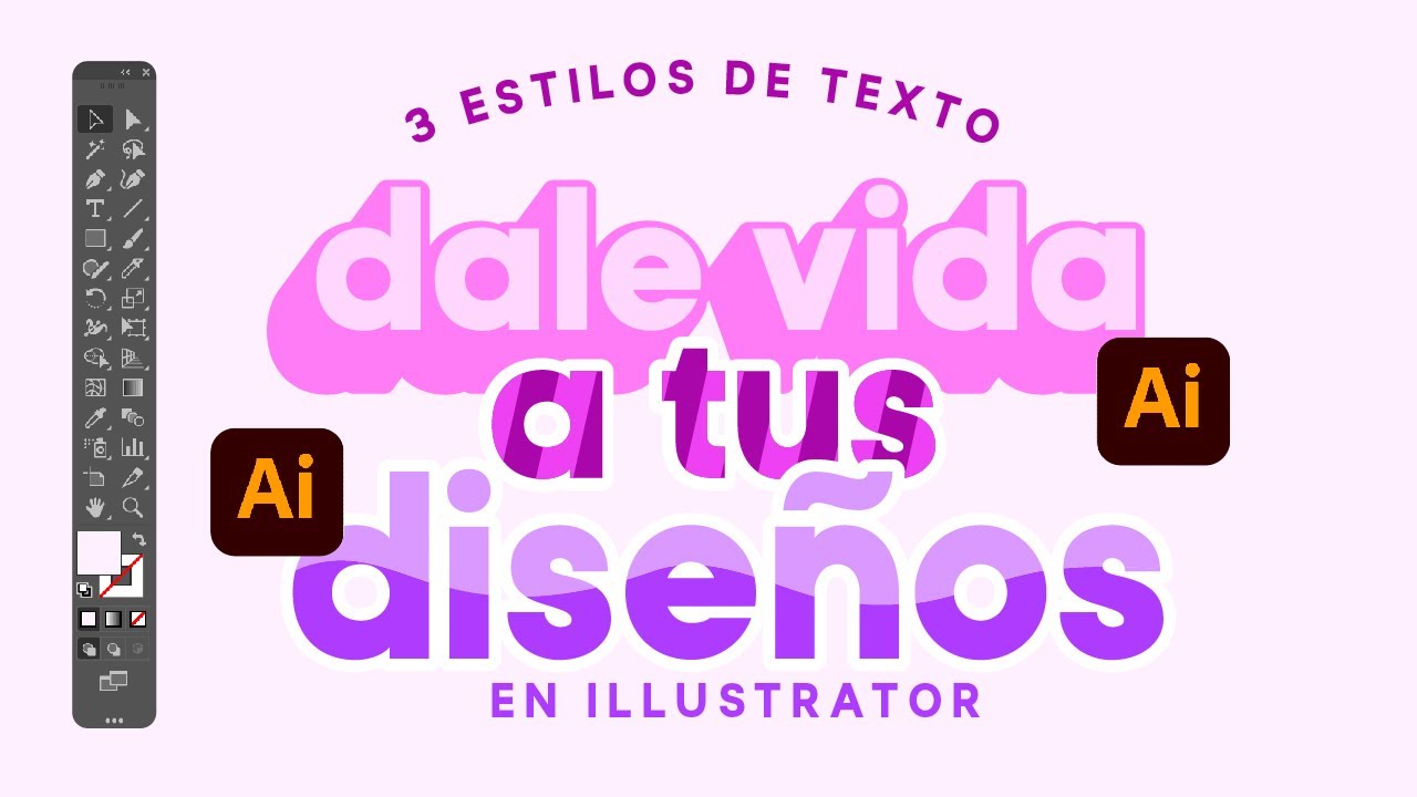 3 ESTILOS DE LETRAS FÁCILES DE HACER EN ILLUSTRATOR 🖱️💻 | Illustrator ...