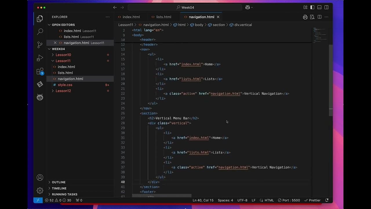 Client Side Web Development Lesson 11 - YouTube