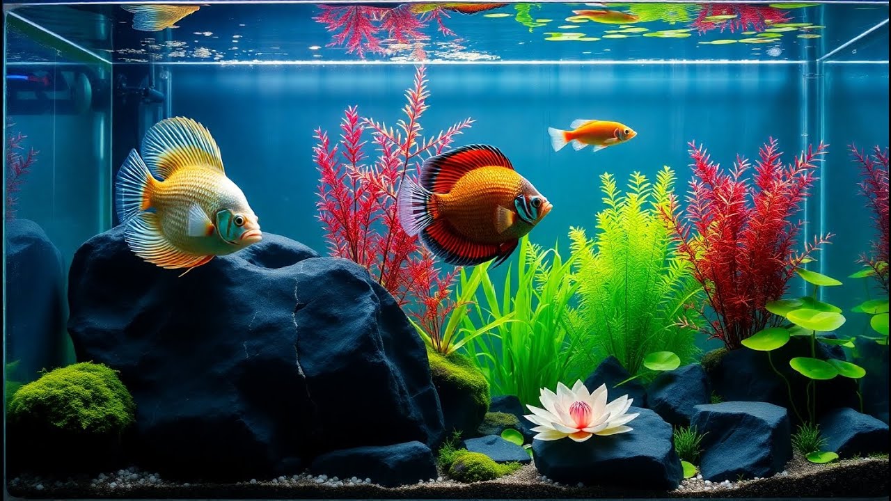 Fish Tank Ambience | Calming Tropical Aquarium for Deep Sleep ...
