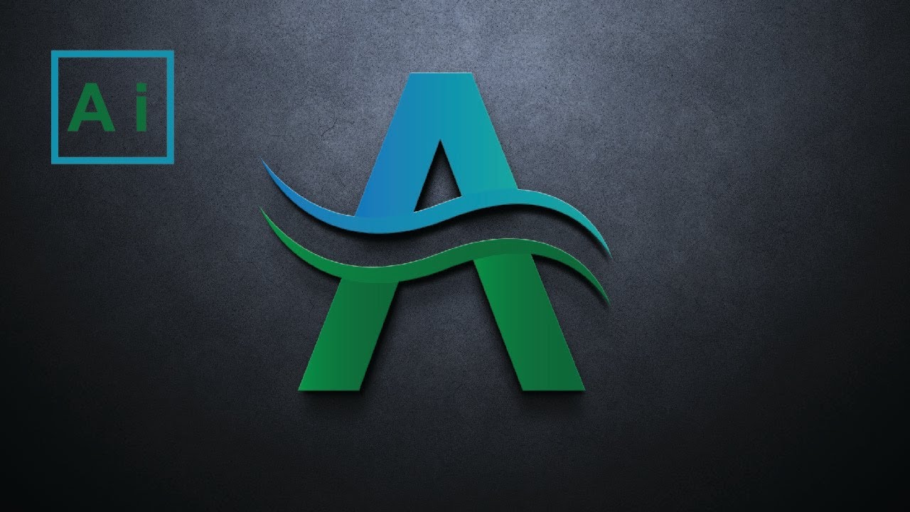 how to create A logo design in adobe illustrator || modern logo design ...