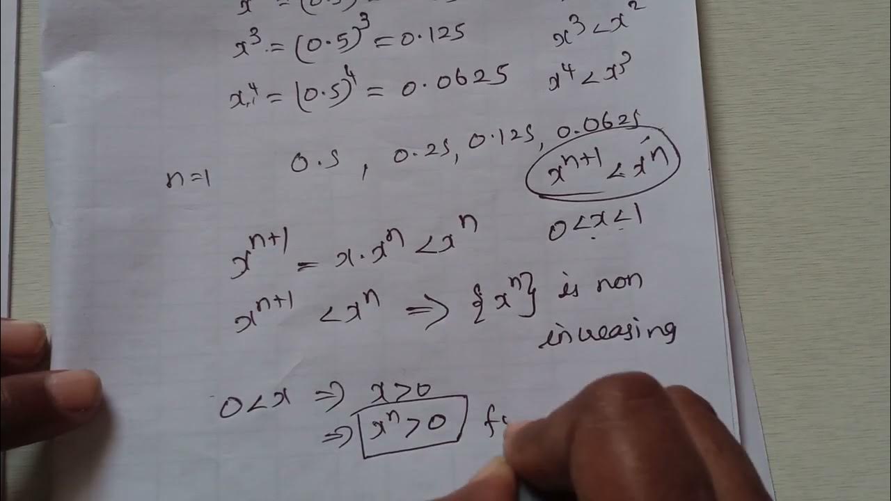 {x^n } converges to zero # Theorem 2.7C # Real Analysis - YouTube