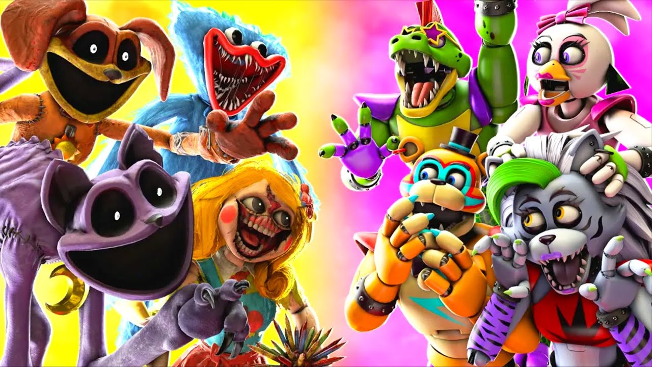 [SFM FNaF] Poppy Playtime Chapter 3 vs FNAF Security Breach - YouTube