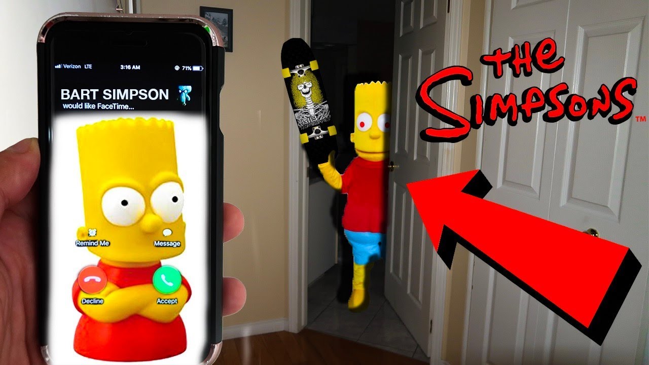 (IT WORKED!) CALLING BART SIMPSON ON FACETIME AT 3AM | BART SIMPSON ...
