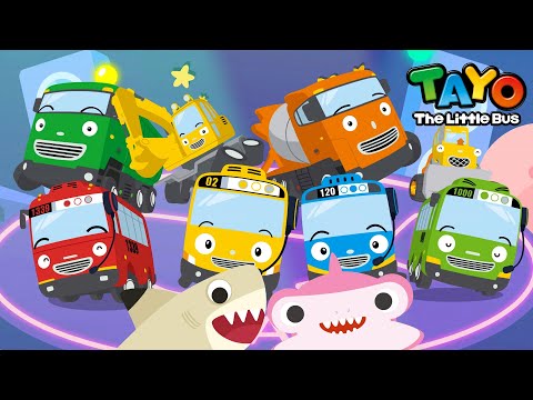 Greenland Shark with Strong heavy vehicles! l Shark Song l Sea Animal Songs l Tayo the Little Bus