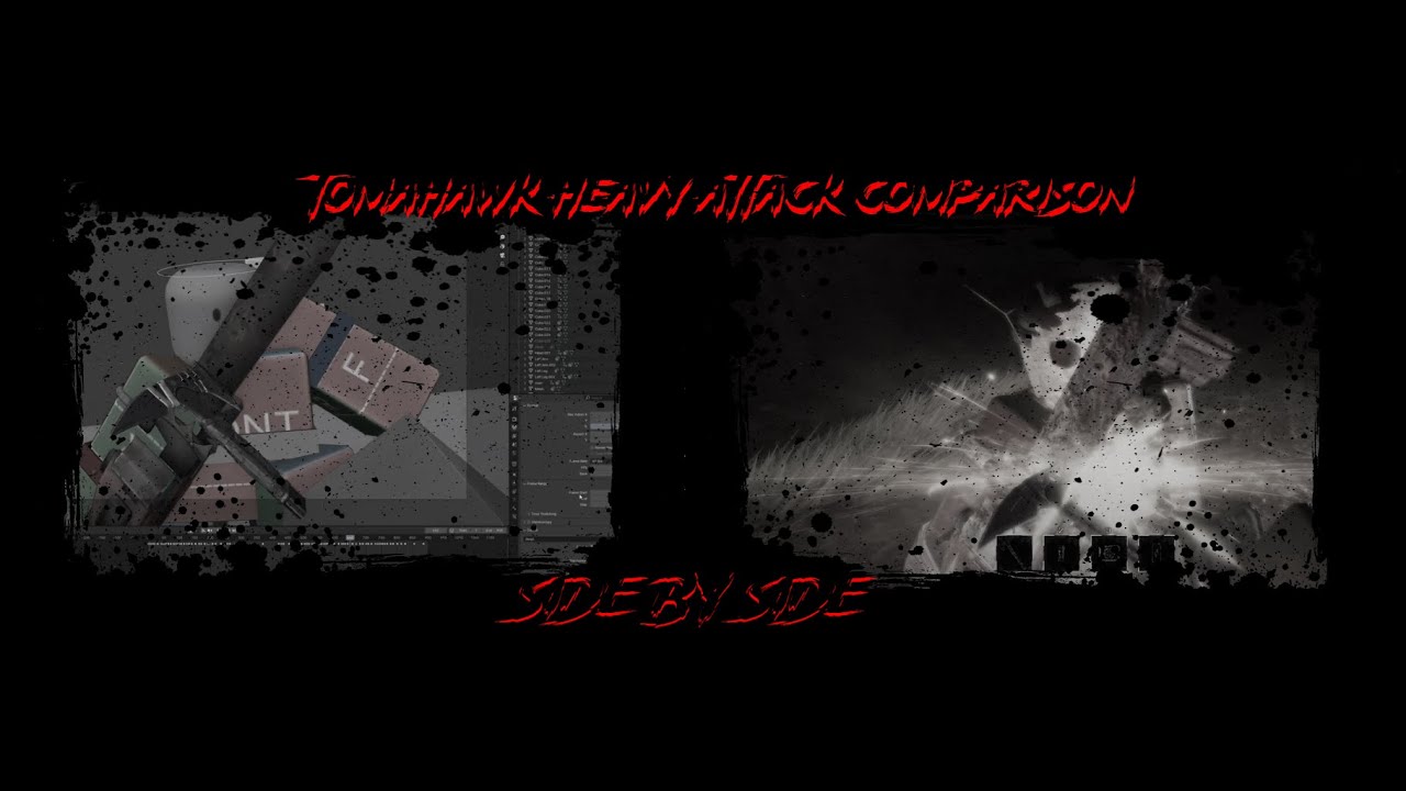 Chain, Tomahawk heavy attack comparison. (Side-by-side.) - YouTube