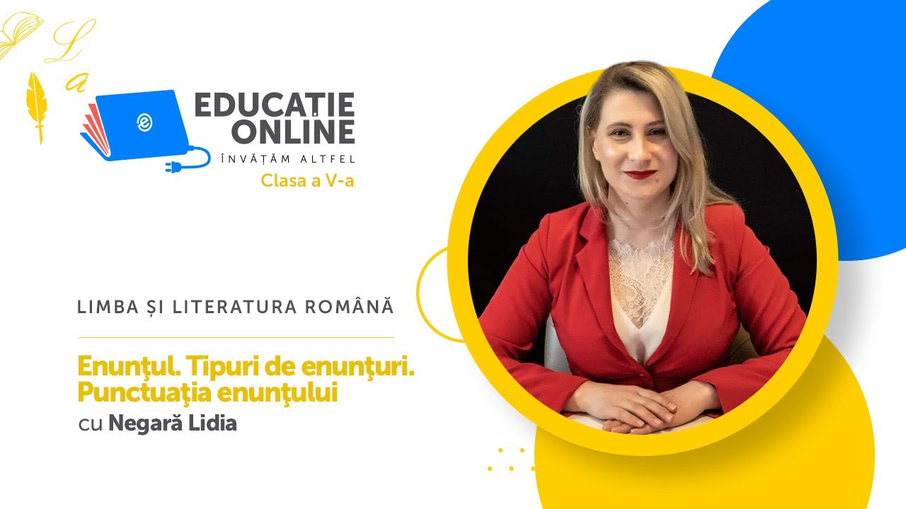 Limba și literatura română, clasa a V-a, Enunţul. Tipuri de enunţuri ...