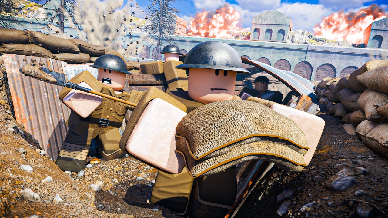 100 Players Survive a BRUTAL TRENCH WAR in Roblox Entrenched - YouTube