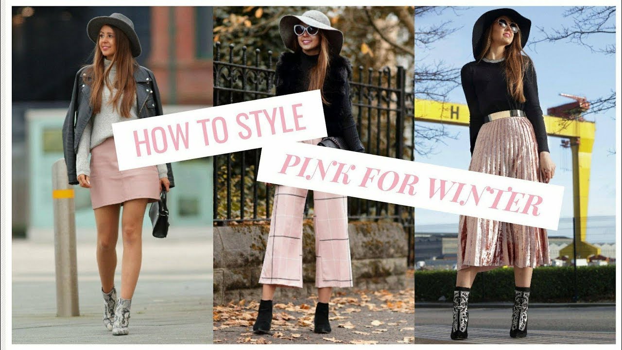 HOW TO STYLE PINK FOR WINTER - YouTube