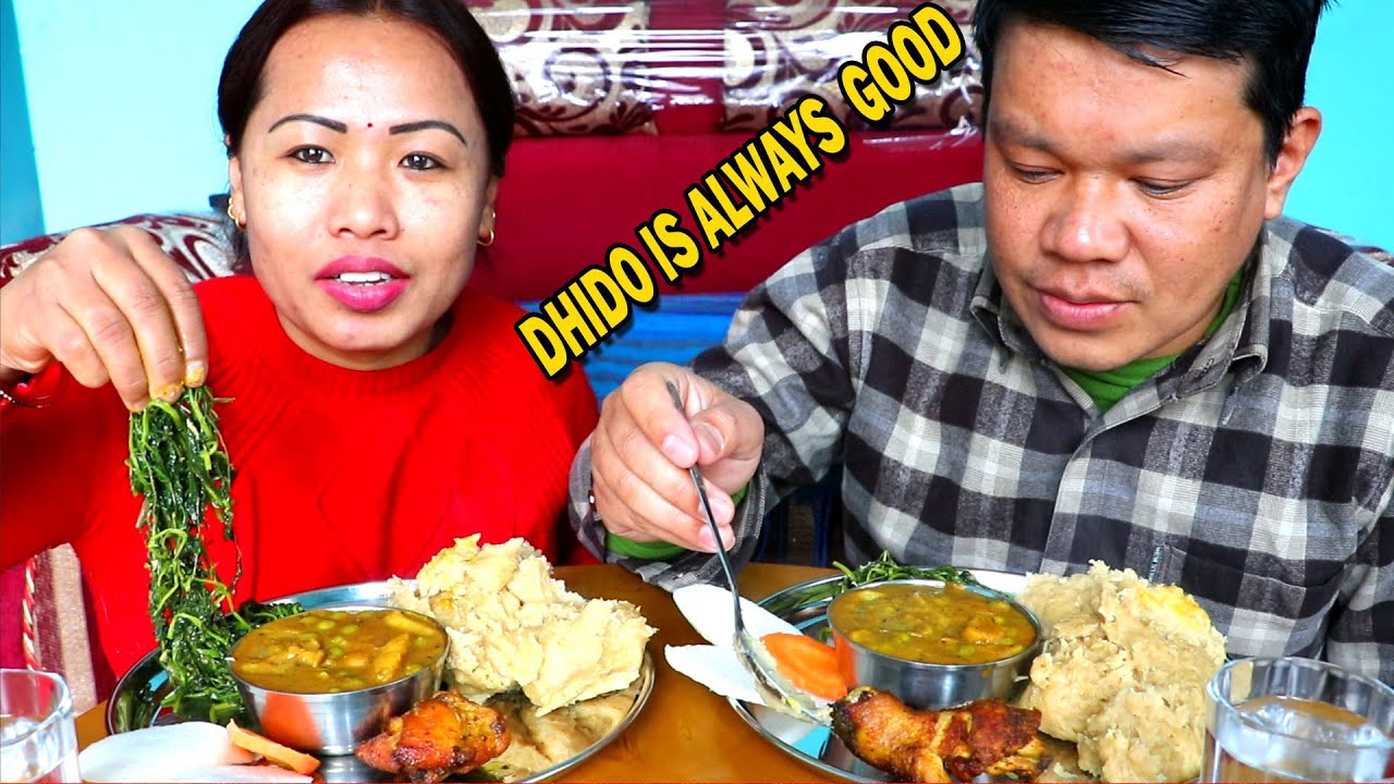 WHEAT DHIDO, ALOO MATAR, CHAMSUR PALAK KO SAAG & CHICKEN FRY | BUDA ...