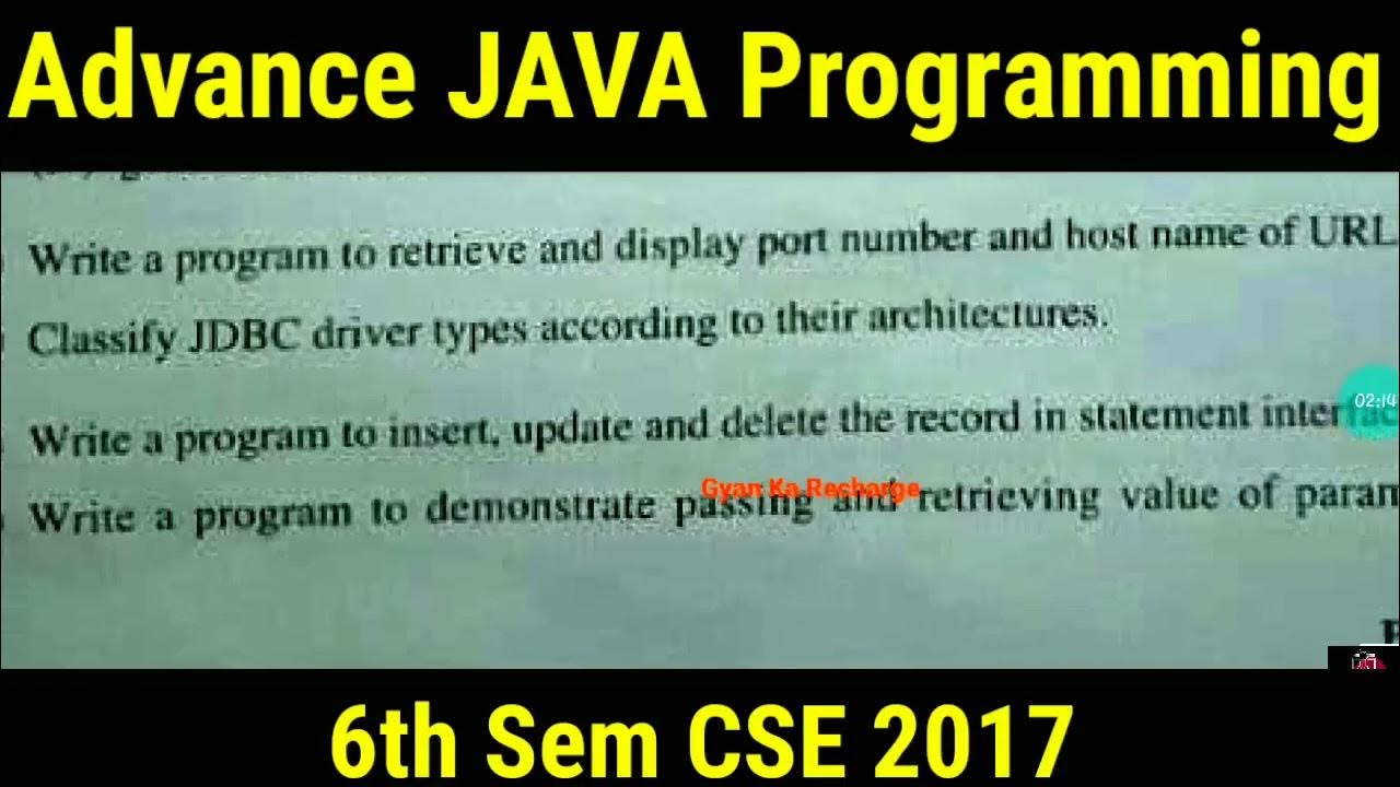 Advanced java programming | Advance Java for Diploma | 6th Semester CSE ...