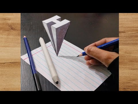 Amazing 3D Letter H Drawing | Learn Step by Step | 3D ART By JKR