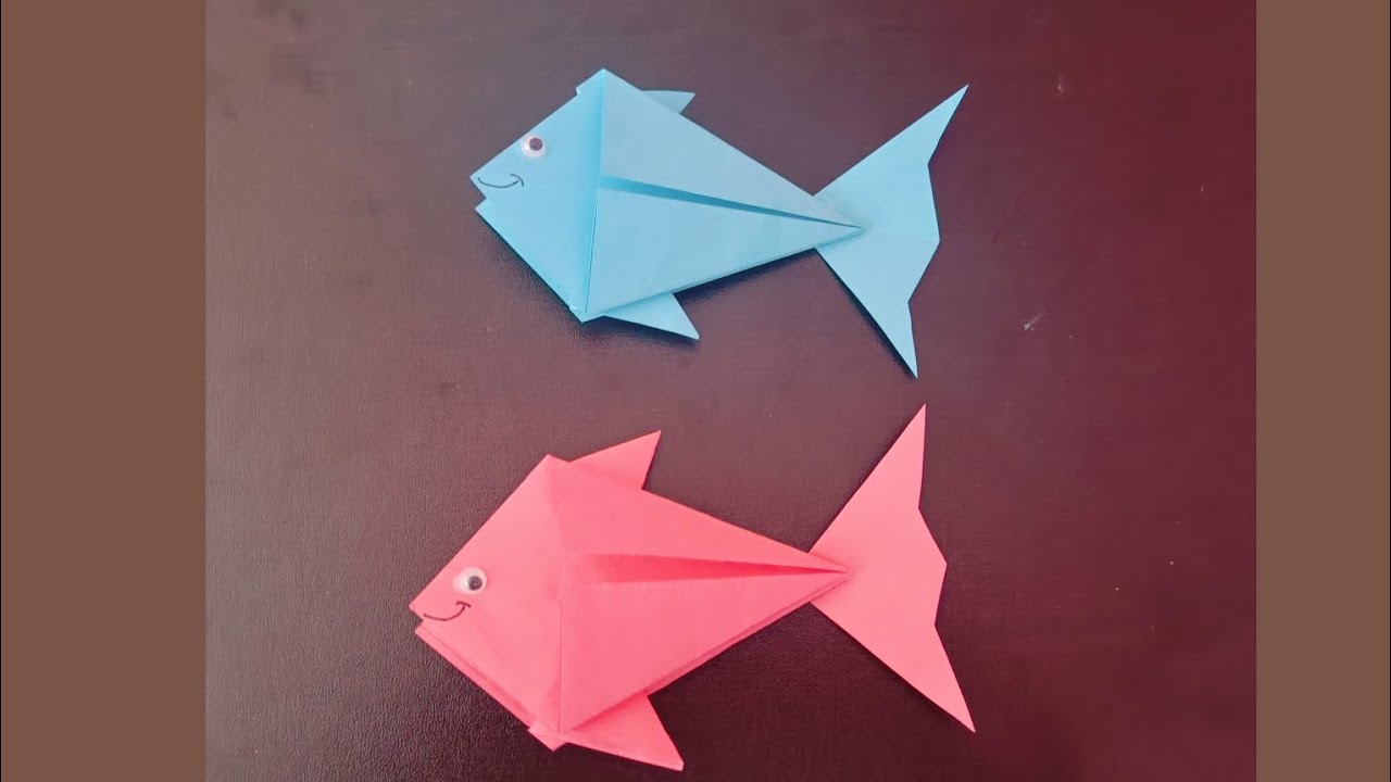 How to make Paper Fish//Origami fish for kid //Easy paper craft//DIY ...
