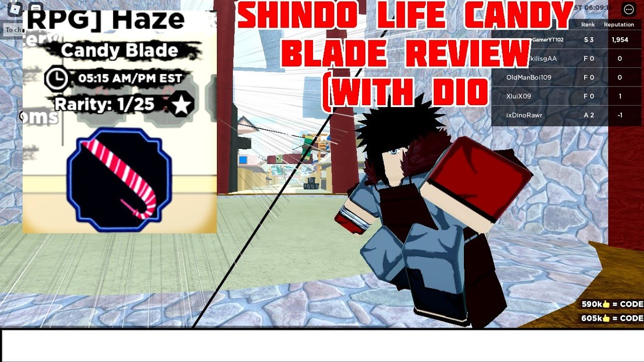 Shindo Life Candy Blade Review! (WITH DIO). - YouTube