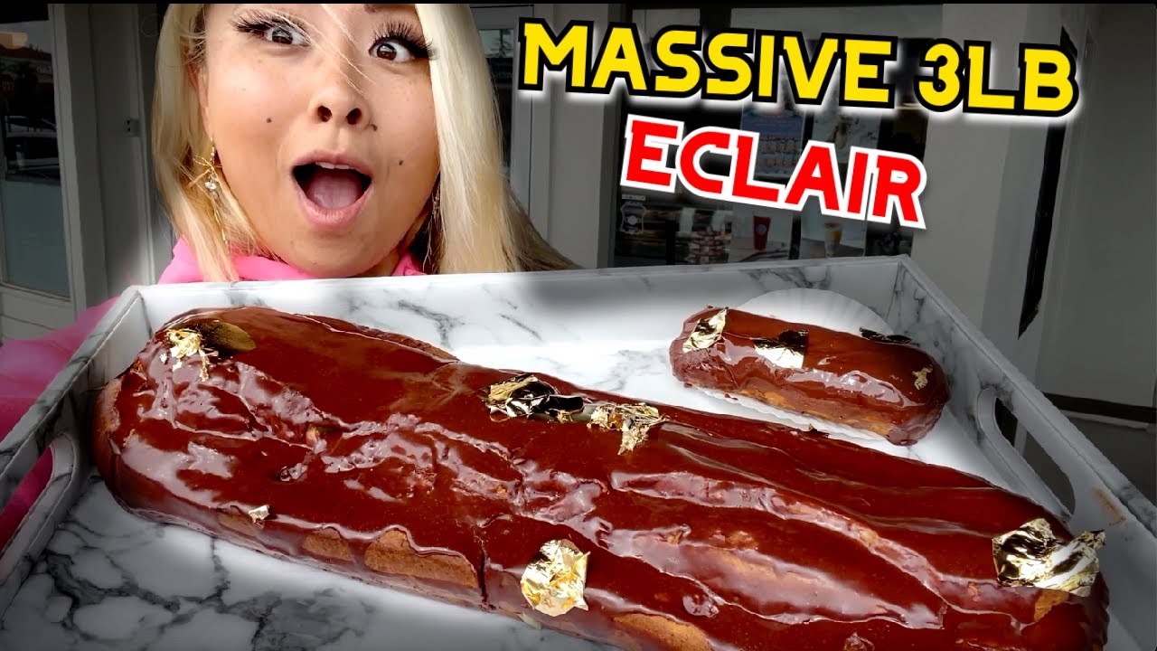 MASSIVE 3LB ECLAIR Challenge at Always Yours Bakery in Castro Valley ...