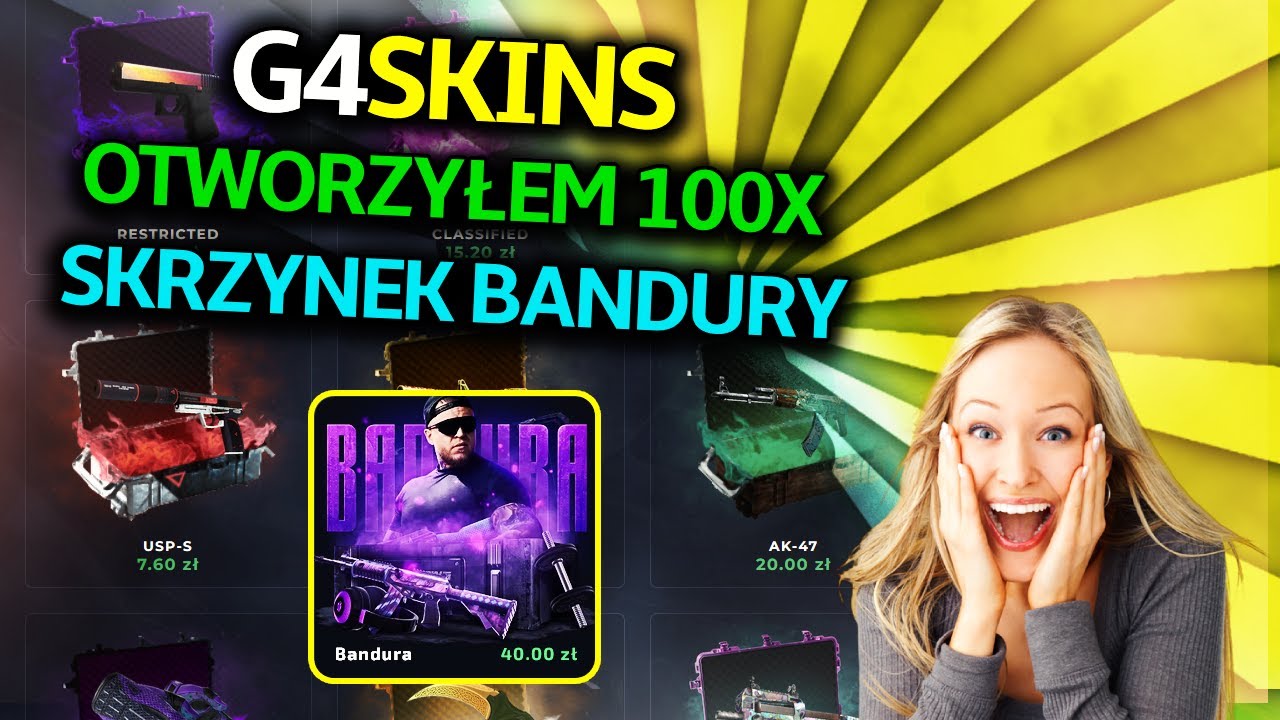 🔥 OTWORZYŁEM 100X SKRZYNEK BANDURY! 🔥 G4SKINS - YouTube