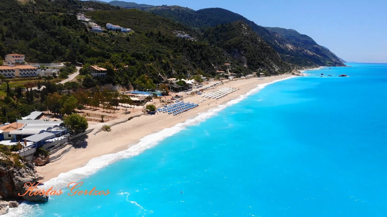 ΠΑΡΑΛΙΑ ΚΑΘΙΣΜΑ, ΛΕΥΚΑΔΑ (DRONE). KATHISMA BEACH AERIAL VIEW, LEFKAS ...