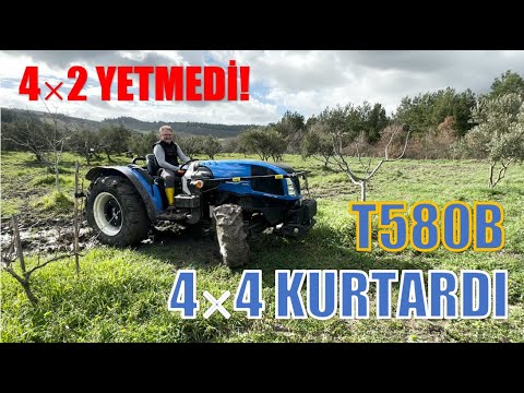 Yağmur Sonrası Çamurla Mücadele | New Holland T580B İlk Kullanım – 4×2 Yetmedi, 4×4 Kurtardı.