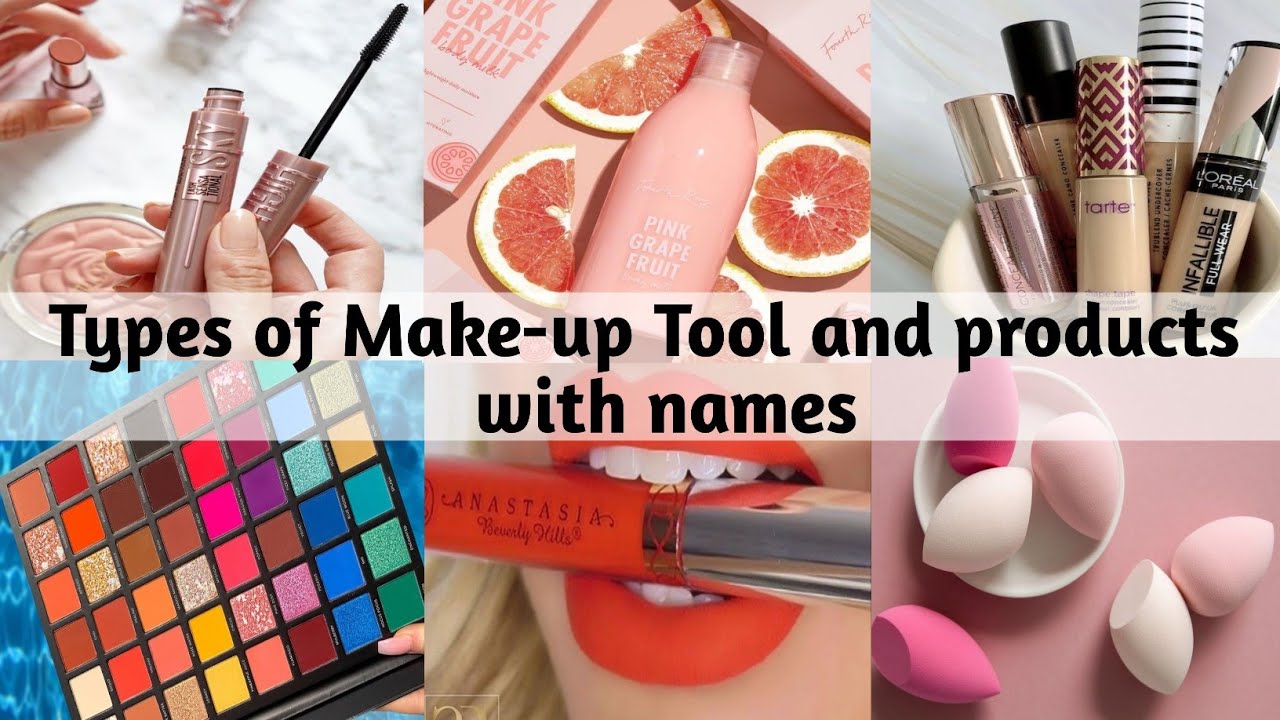 All types of make-up tools and products with names || makeup tools kit ...
