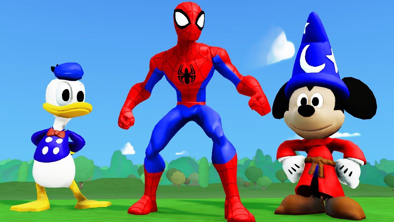 MICKEY MOUSE, SPIDERMAN & DONALD DUCK + Nursery Rhymes Kids Songs - YouTube