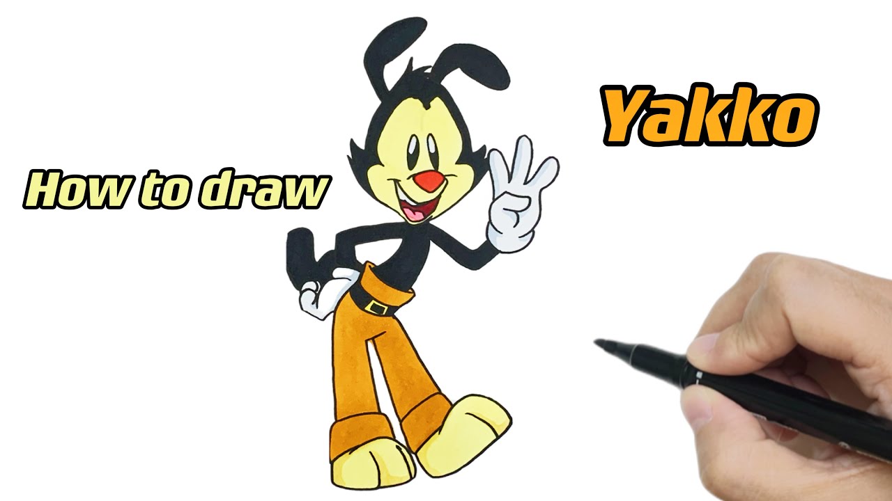 How to Draw Yakko with Colorful Markers Step by Step | Animaniacs ...