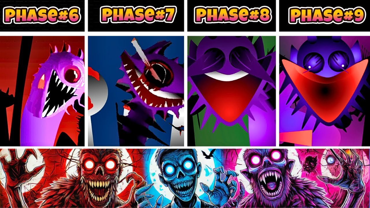 Phase 6 VS Phase 7 VS Phase 8 VS Phase 9 in Incredibox Sprunki All ...
