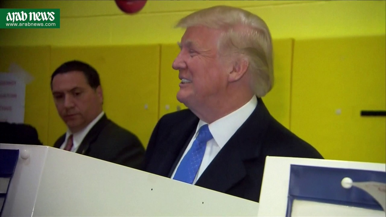 Donald Trump casts vote in historic US election - YouTube