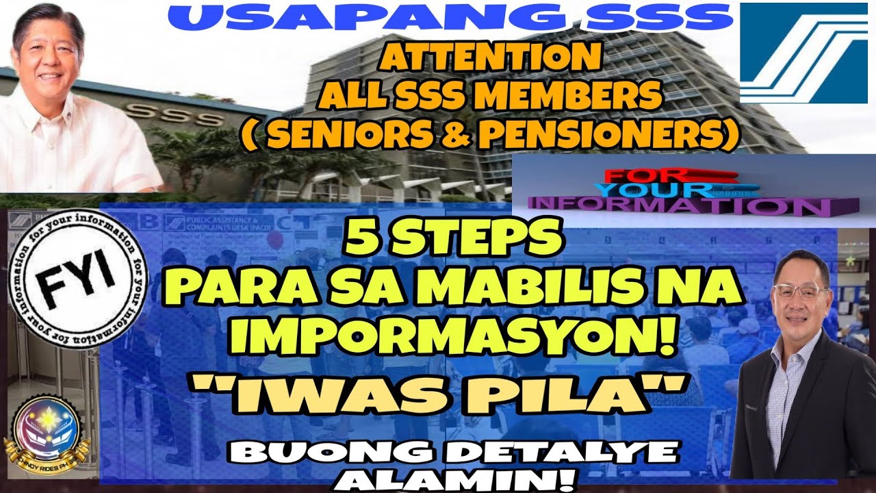 📢 ALERTO ALL SSS MEMBERS & PENSIONERS| 5 PARAAN PARA SA MABILIS ...