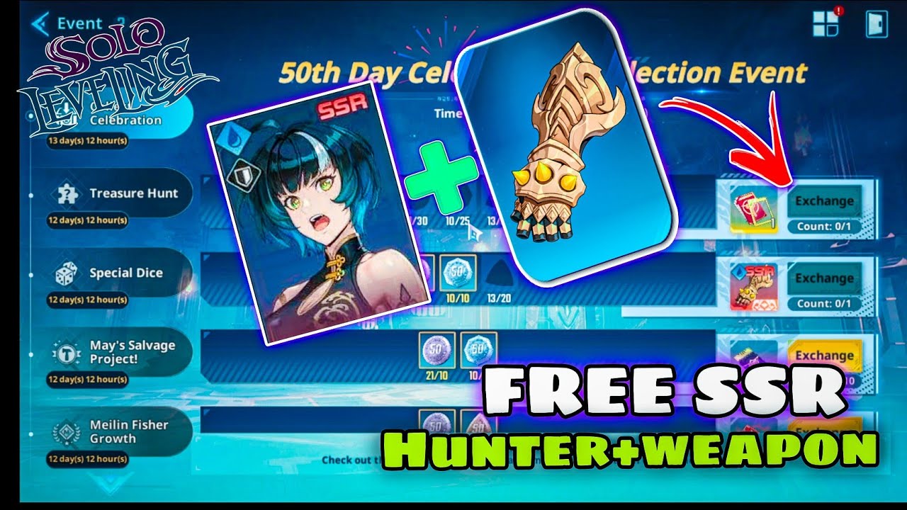 Fastest Way To Get Free SSR Hunter & SSR Weapon | Solo Leveling Arise ...