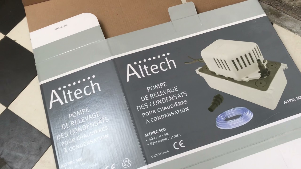 Pause pompe de relevage ALTECH pour chauffe-eau de CEDEO. - YouTube