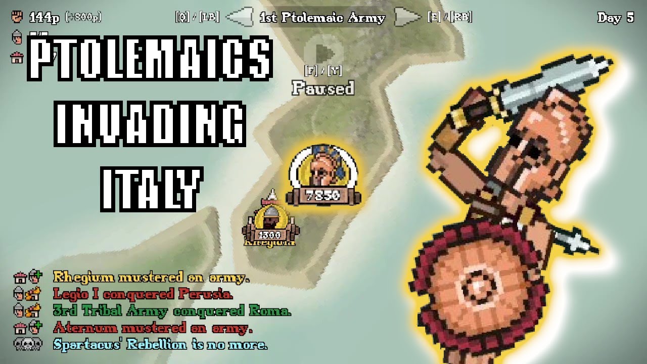 Gladihoppers | Conquering Italy as the Ptolemaic Kingdom - YouTube