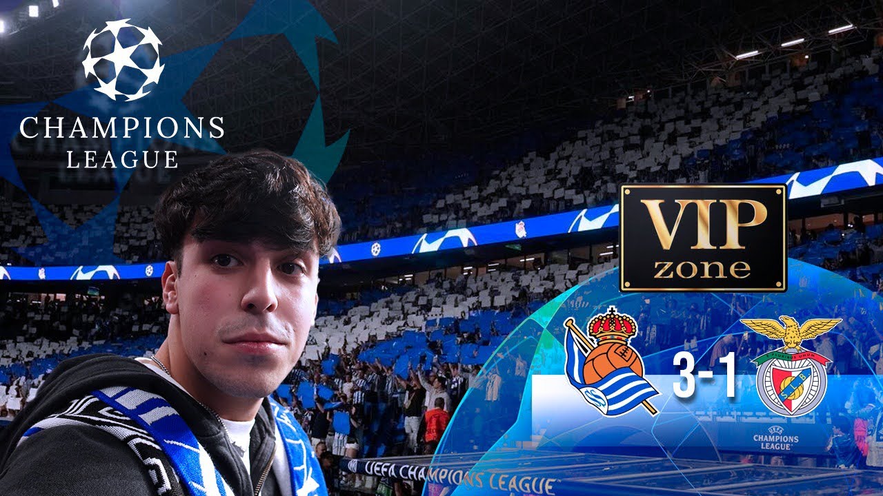 Vlog Real Sociedad VS Benfica desde la ZONA VIP!! - YouTube