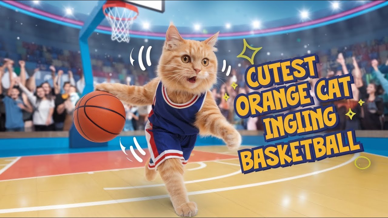 cute cat playing basketball 🏀 #cat #cute - YouTube