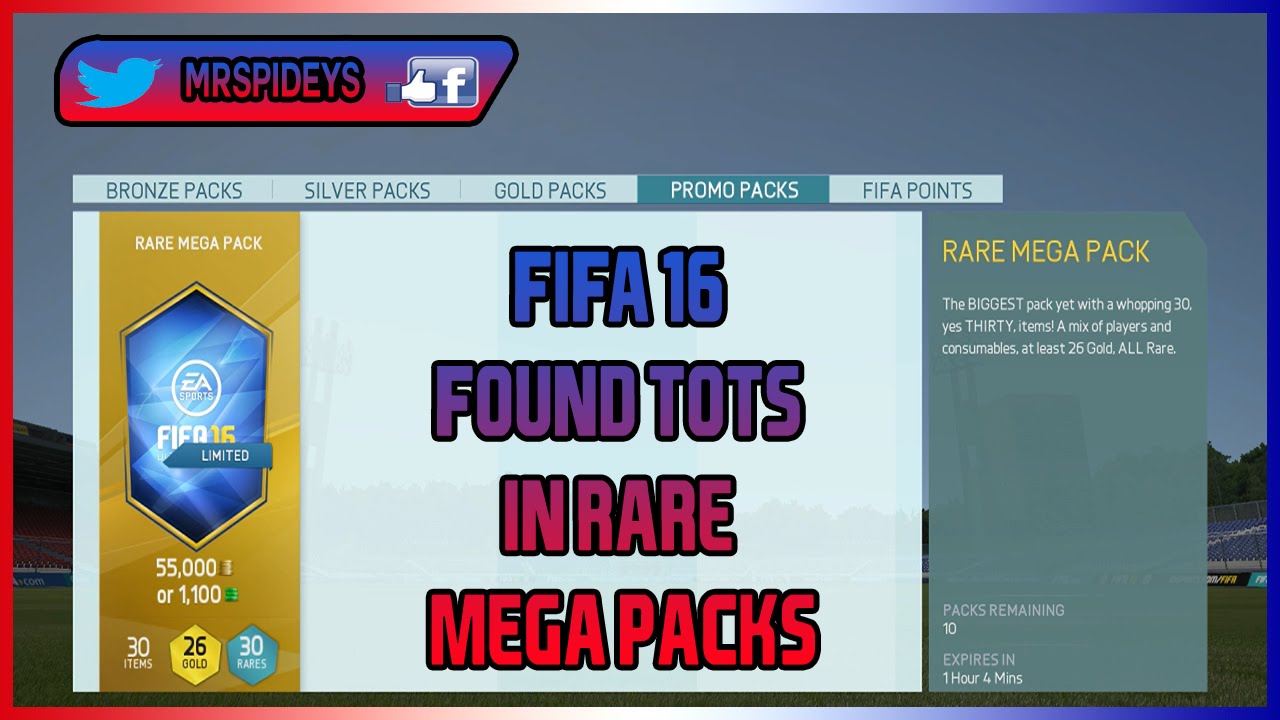 FIFA 16 - FOUND TOTS IN RARE MEGA PACKS - YouTube