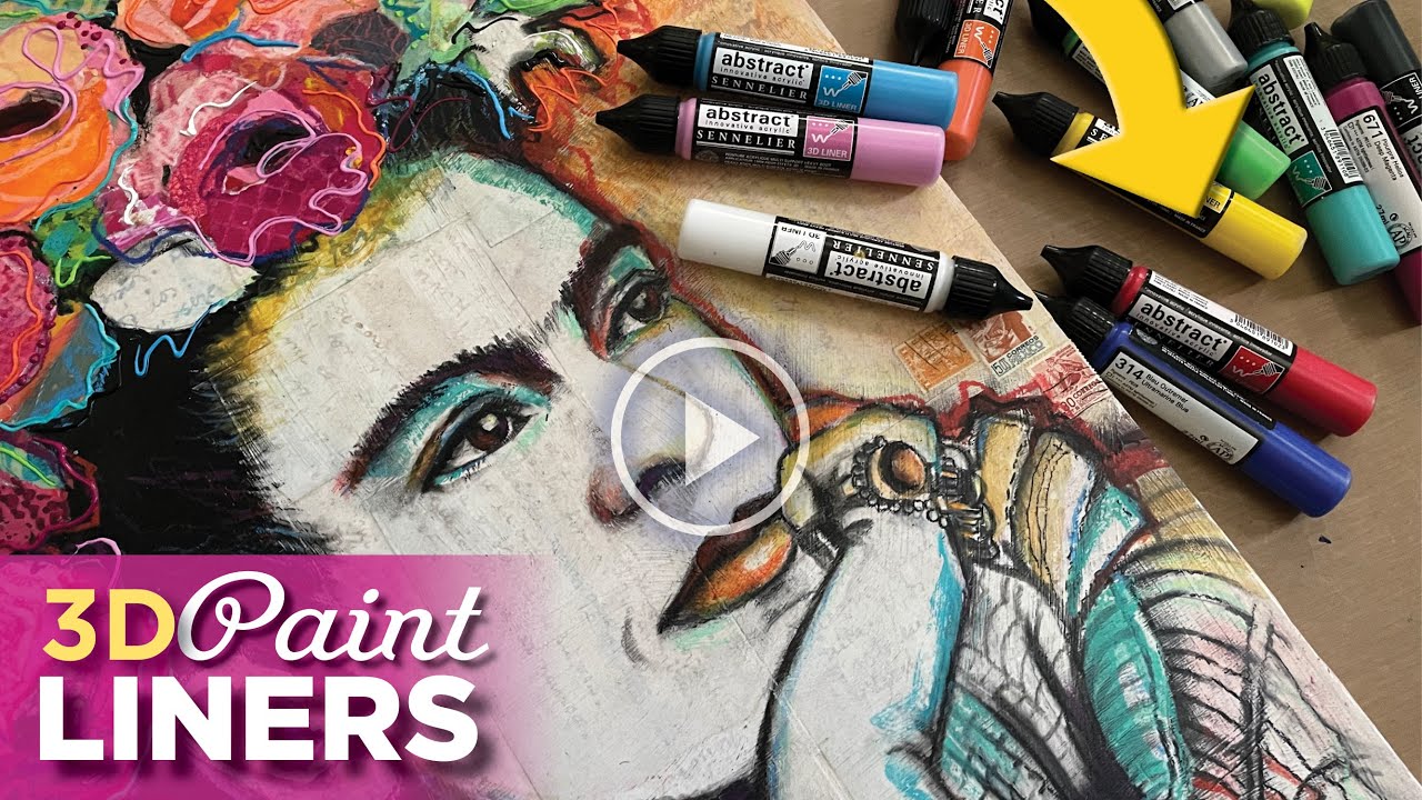 Sennelier Abstract Acrylic 3D Liners for Mark Making in Mixed Media ...