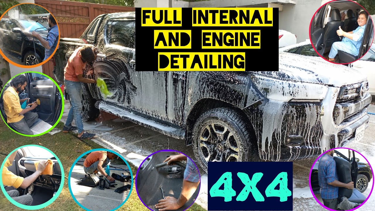Complete internal and engine Detailing// Toyota Hilux 4x4 - YouTube