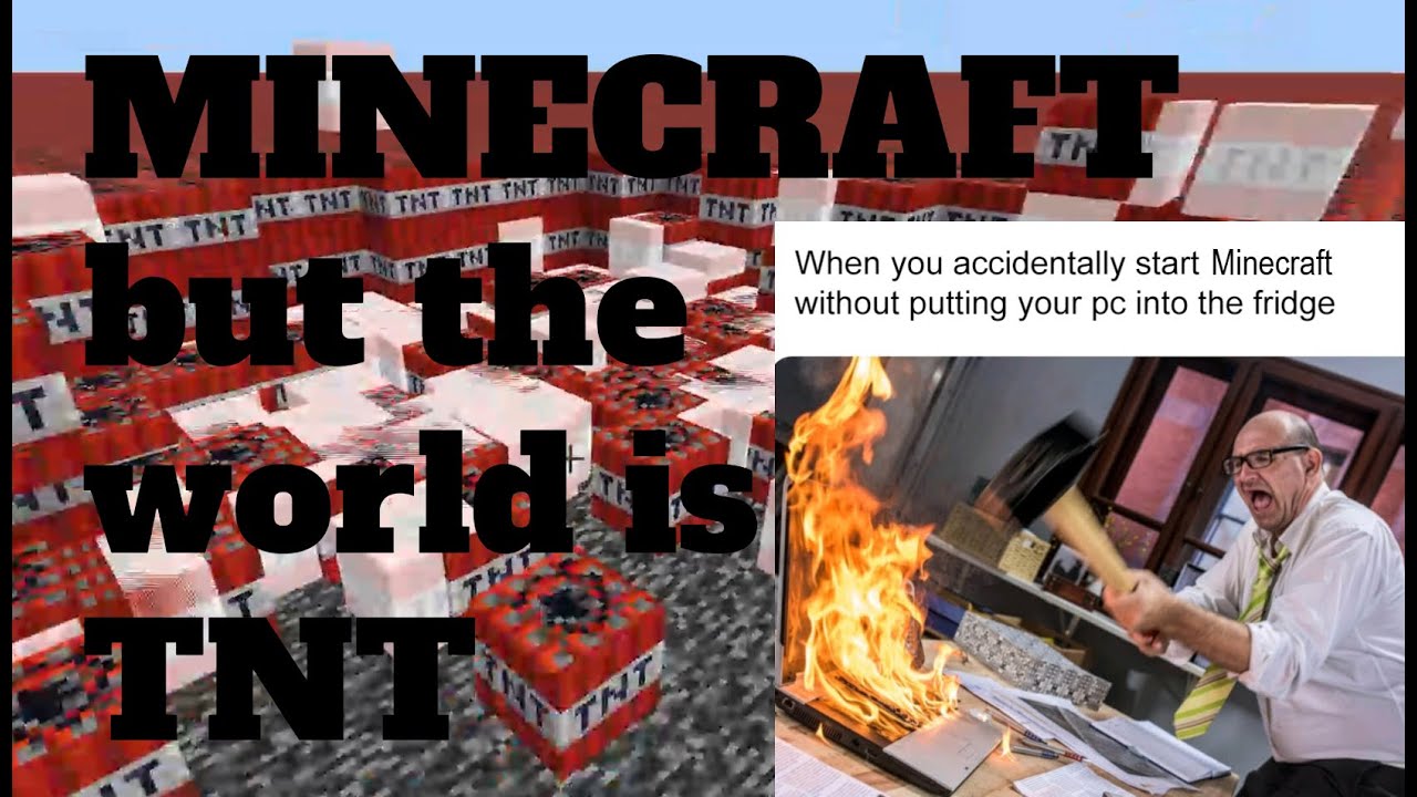 MINECRAFT but.. THE WORLD IS TNT!!! | TeslaGaming - YouTube