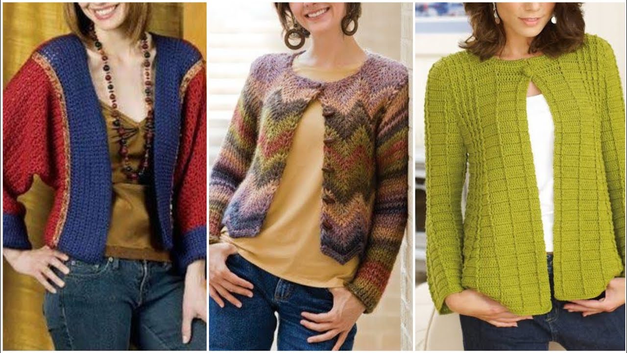 Trending & Beautiful Crochet Short Jacket Designs For Girls/Women ...