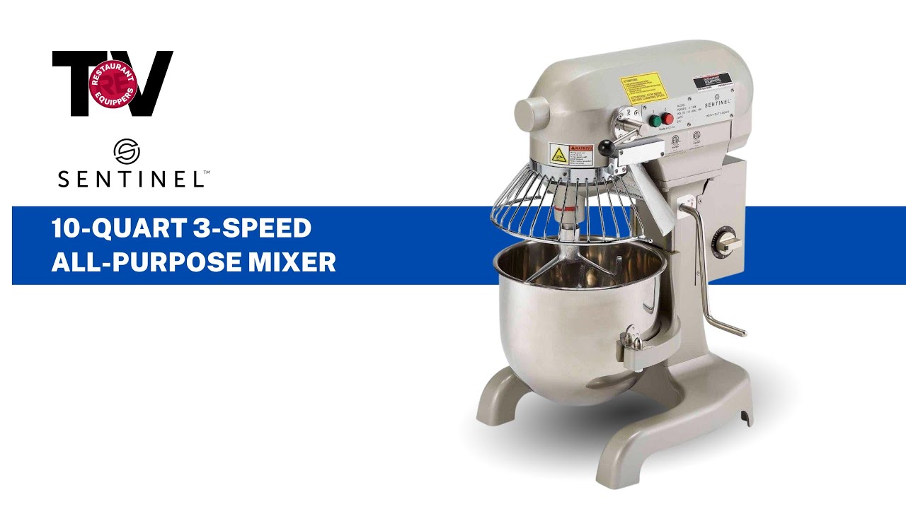 Sentinel 10-Quart 3-Speed All-Purpose Mixer DX0010 - YouTube