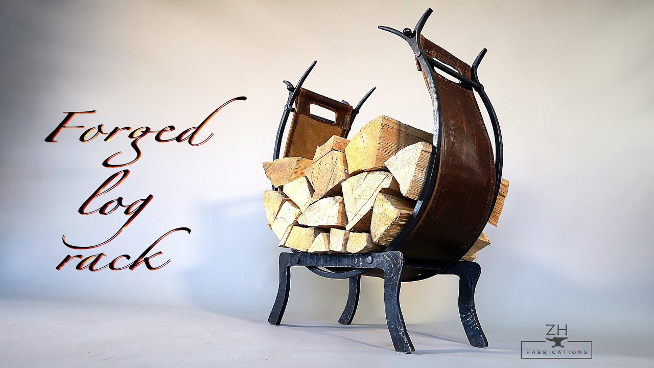 Forged log rack - YouTube