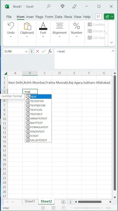 How To use TEXTSPLIT Function in Excel | #shorts #excel - YouTube