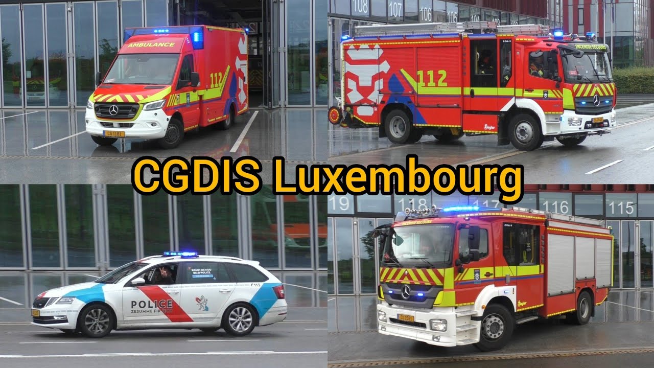 [Grüße] Einsatzfahrten CGDIS Luxembourg, Police und Ambulance - YouTube